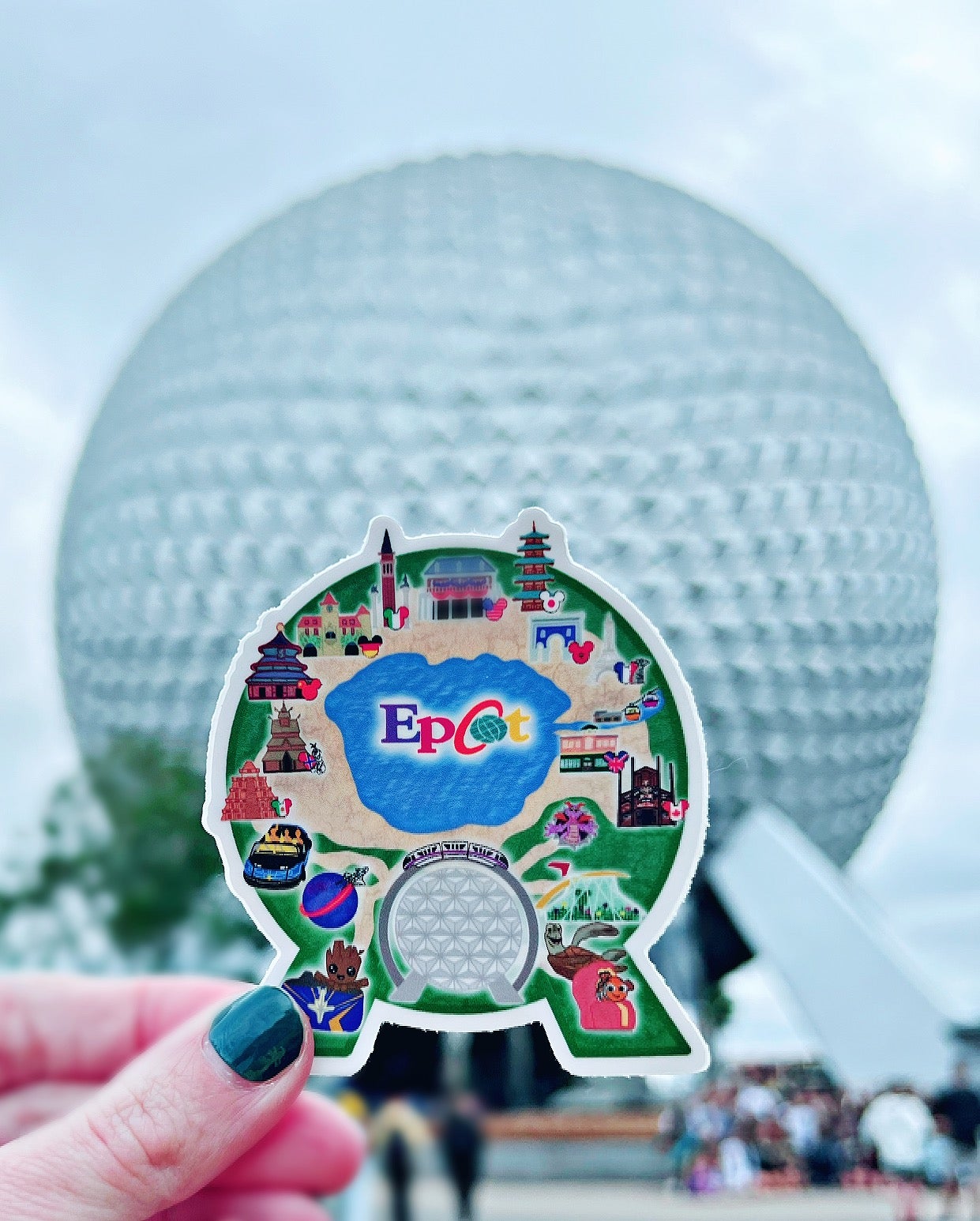Epcot Map Die Cut Sticker- Waterproof & Weatherproof | Mary's Magical Maps