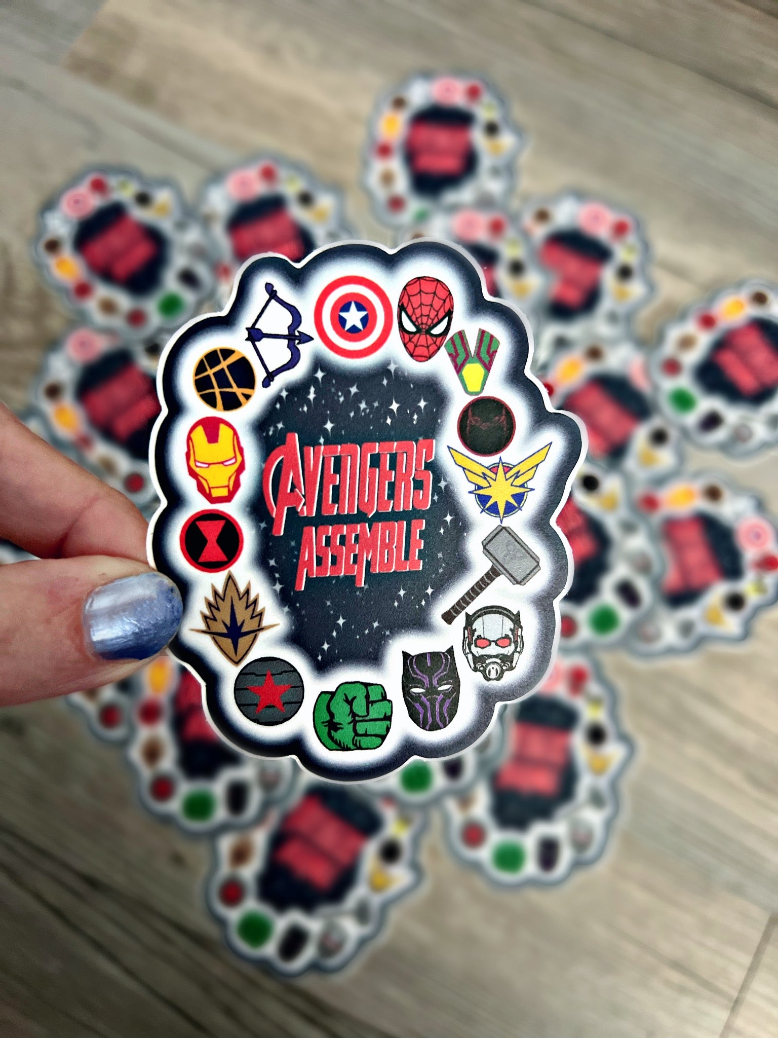 Avengers Assemble Die Cut Sticker- Waterproof & Weatherproof - Marvel ...