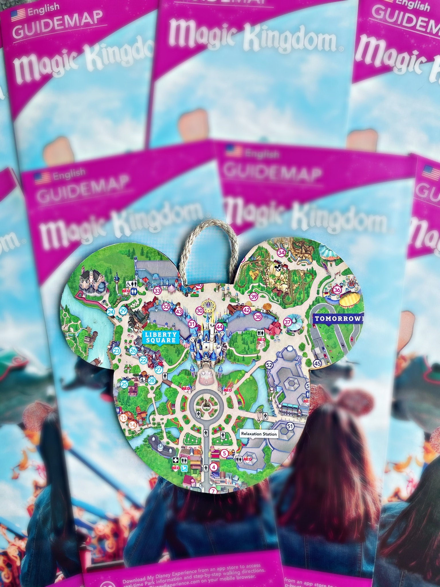 Wood Disney Map Mickey Head Sign | Mary's Magical Maps