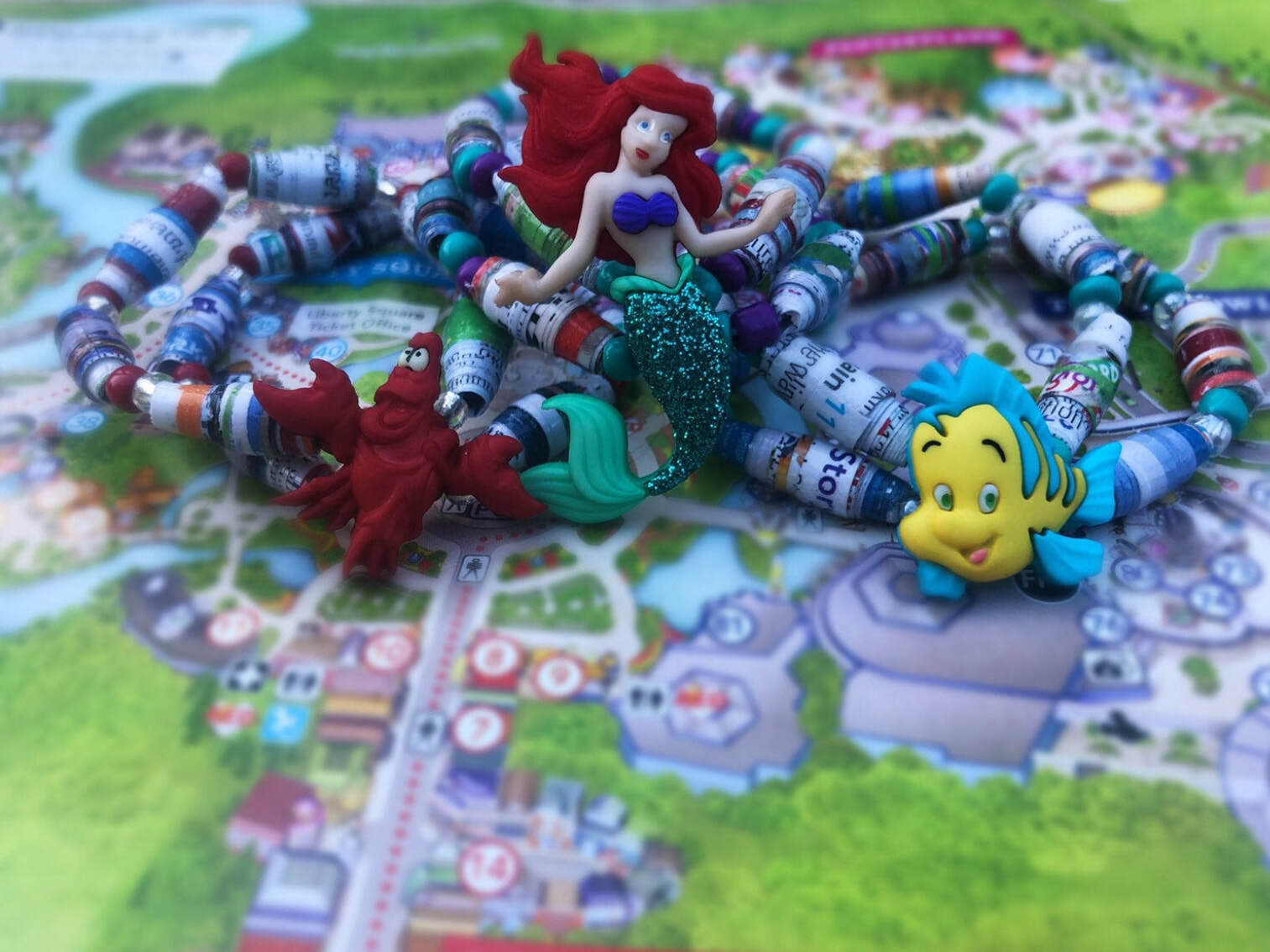 Ariel & Friends Disney Map Bracelets | Mary's Magical Maps