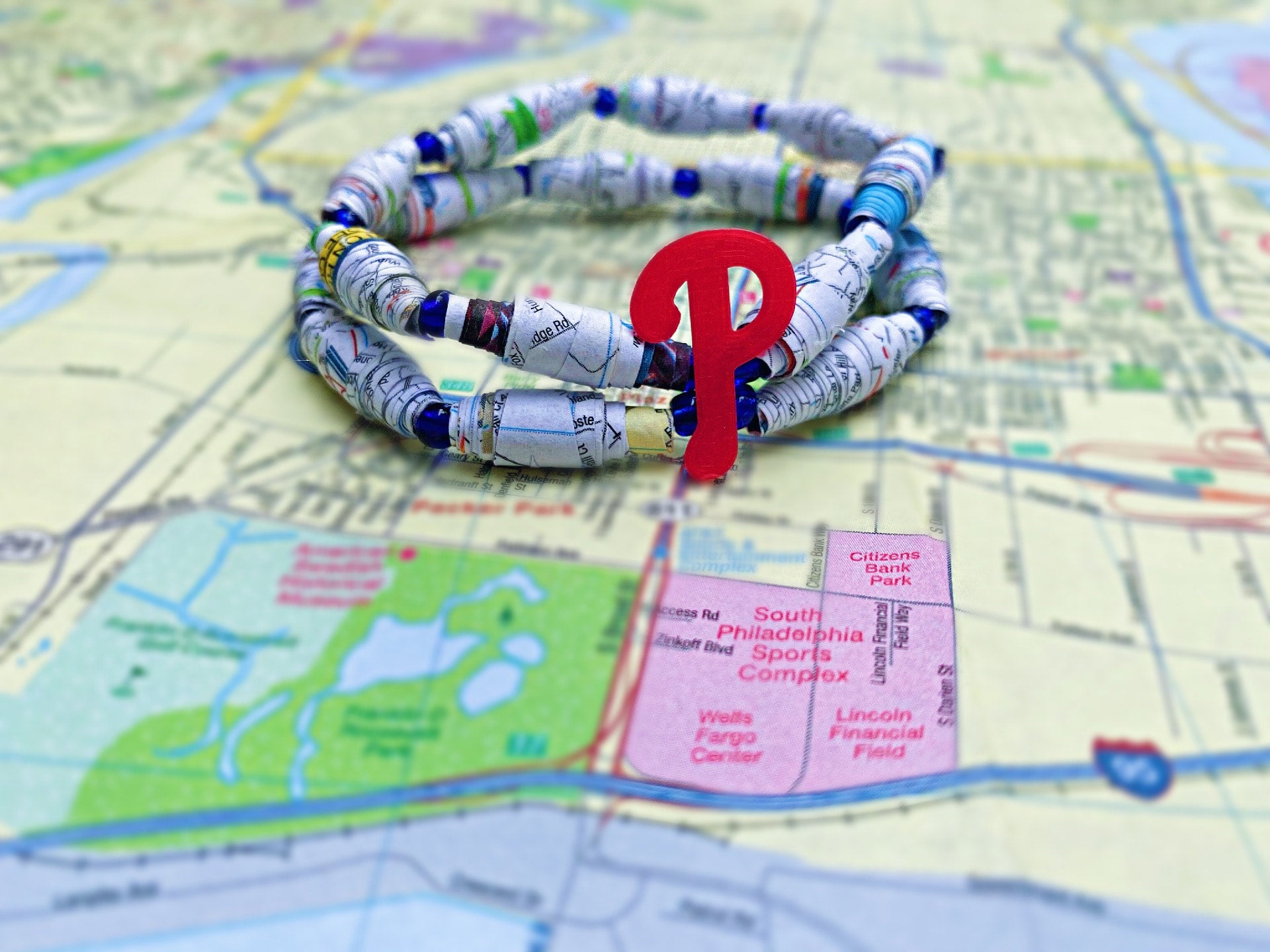 Phillies Icon- Philadelphia Map Bracelets | Mary's Magical Maps
